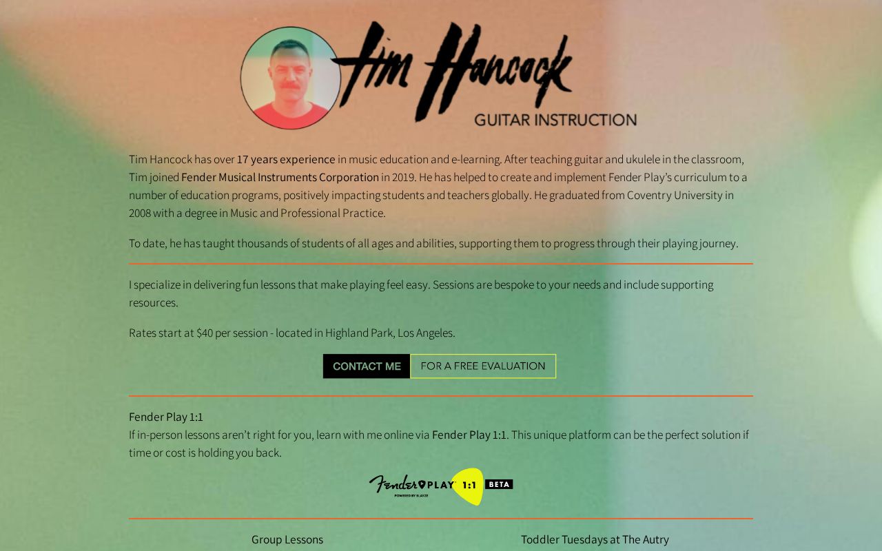 Guitar Lessons by Tim Hancock